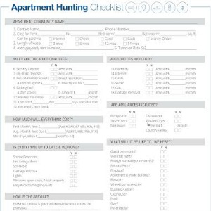 Ease Your Search: Apartment Hunting Checklist